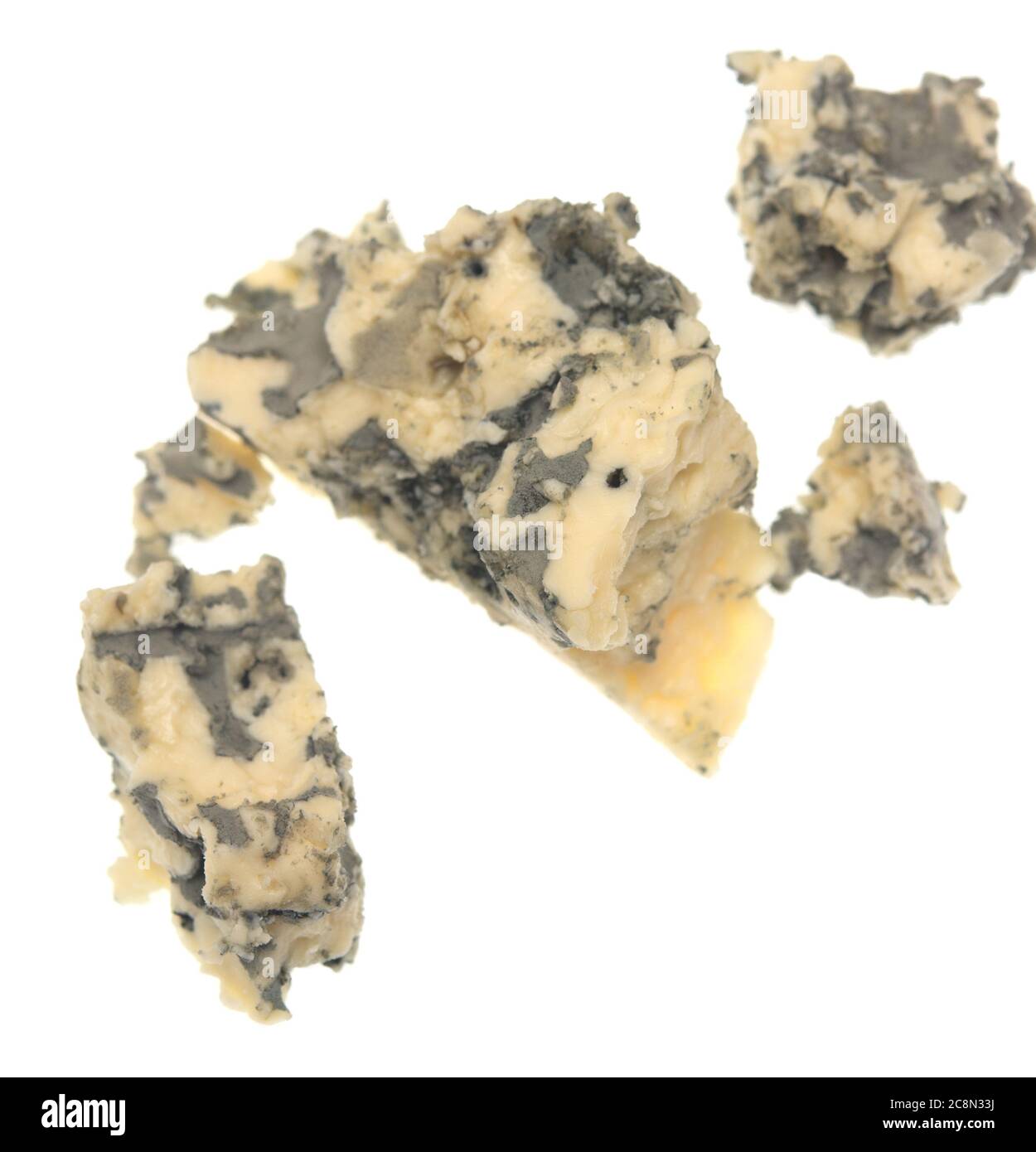 Blue cheese isolated on white background Stock Photo - Alamy
