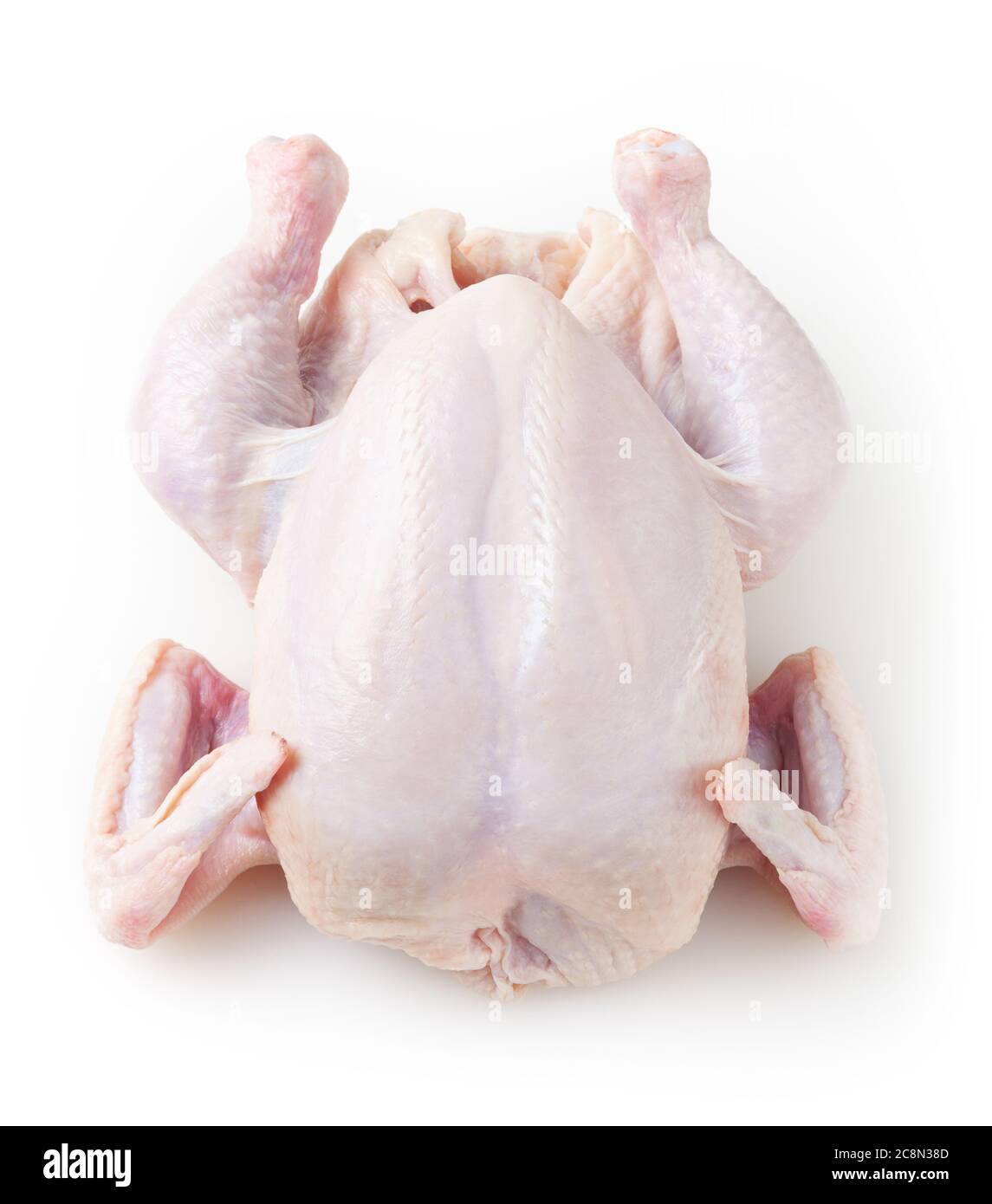 Whole fresh raw chicken isolated on white background Stock Photo - Alamy