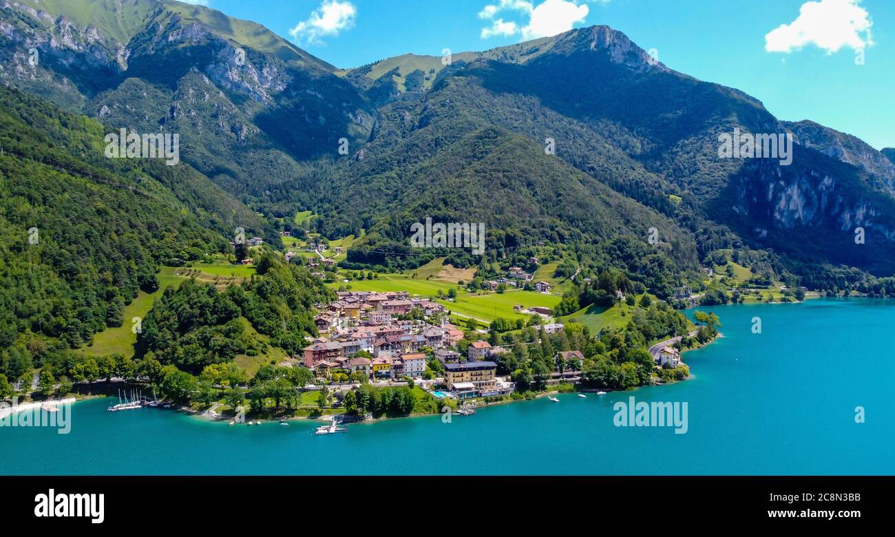 Ledro Lake in Ledro Valley, Trentino Alto Adige,northern Italy, Europe ...