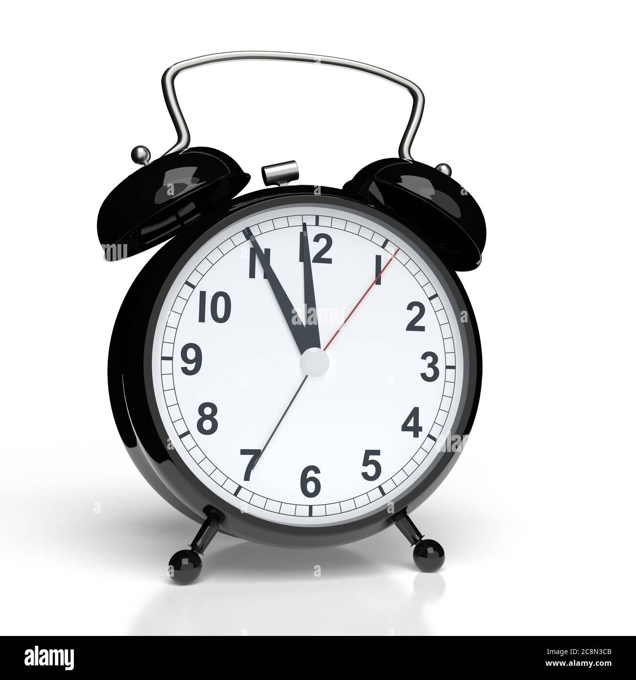 Abstract alarm clock on white background. 3D rendering Stock Photo - Alamy