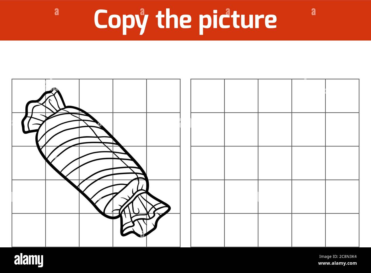 Copy the picture, education game for children, Candy Stock Vector Image ...