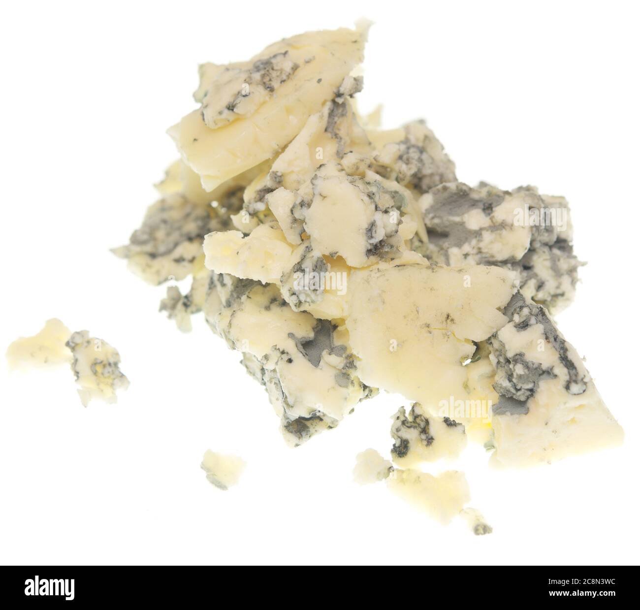 Blue cheese isolated on white background Stock Photo - Alamy