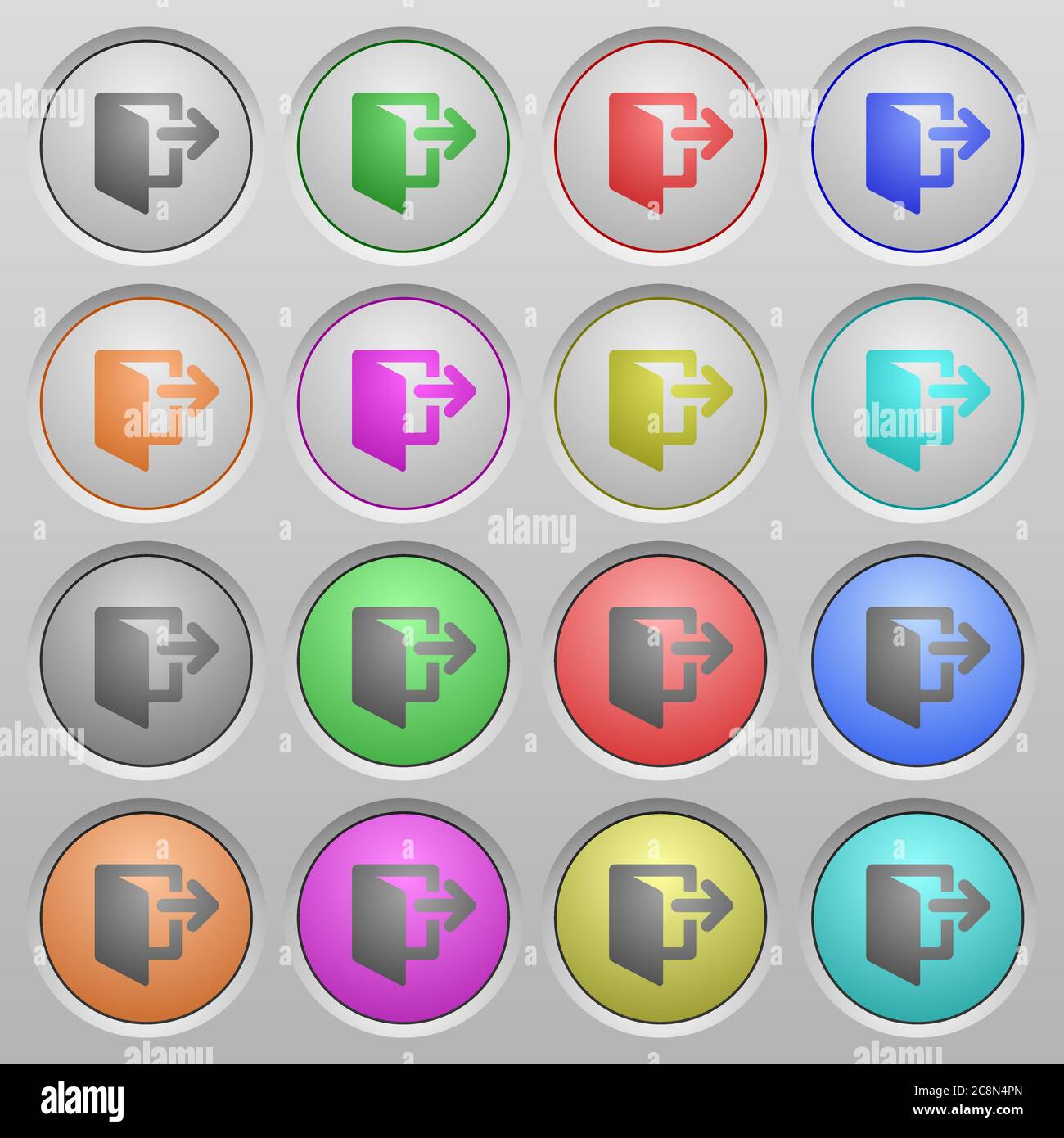 Set of exit plastic sunk spherical buttons Stock Vector Image & Art - Alamy