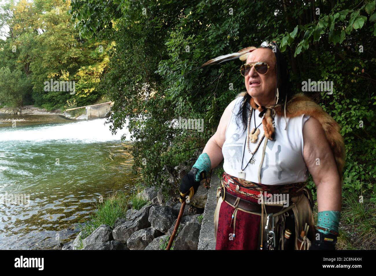 Munich, Germany. 25th July, 2020. The musician Willy Michl stands at ...