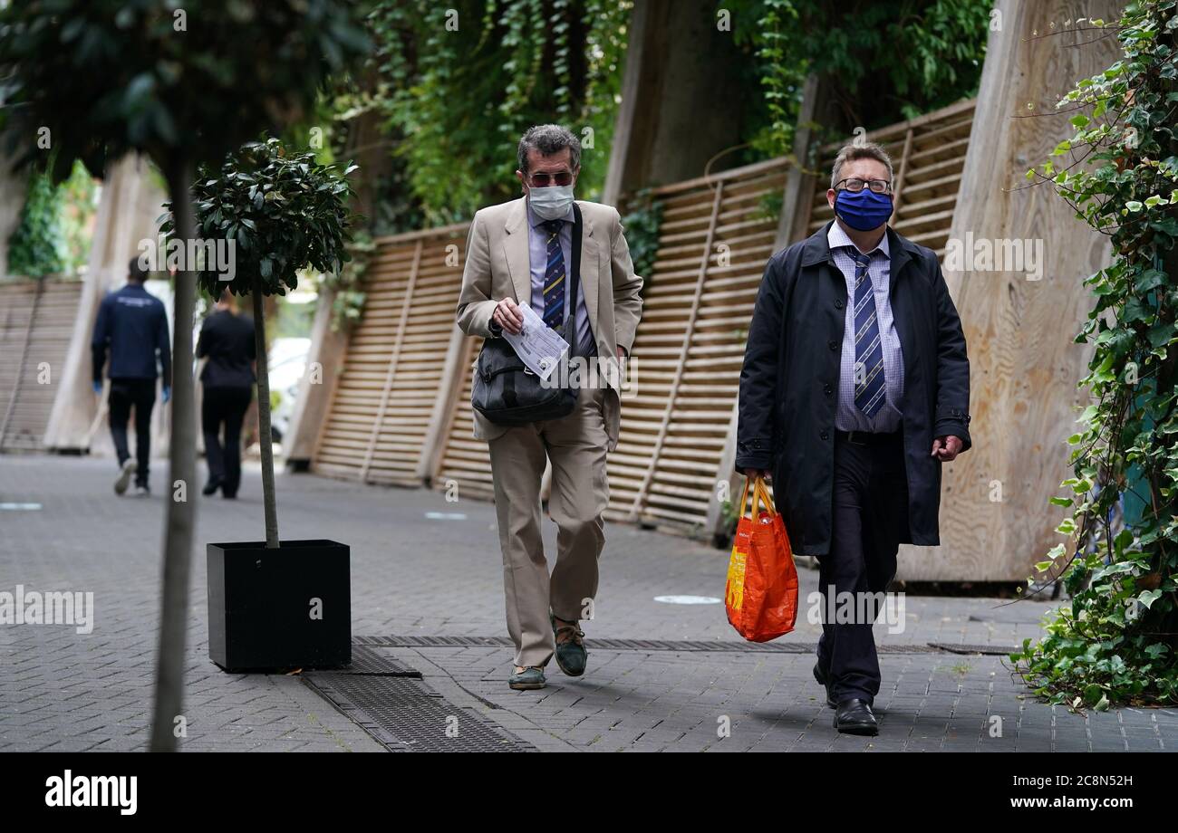 Spectators arrive for the friendly match at the Kia Oval, London Stock ...