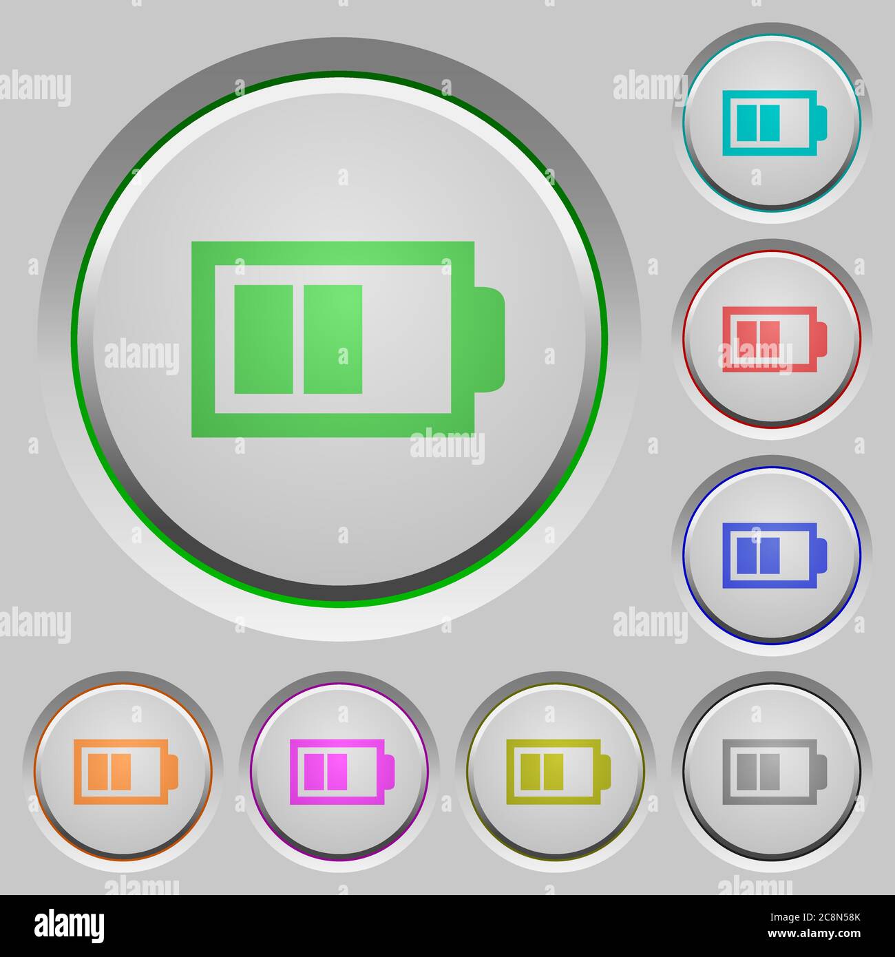 Orange battery half charge icon Stock Vector Images - Alamy
