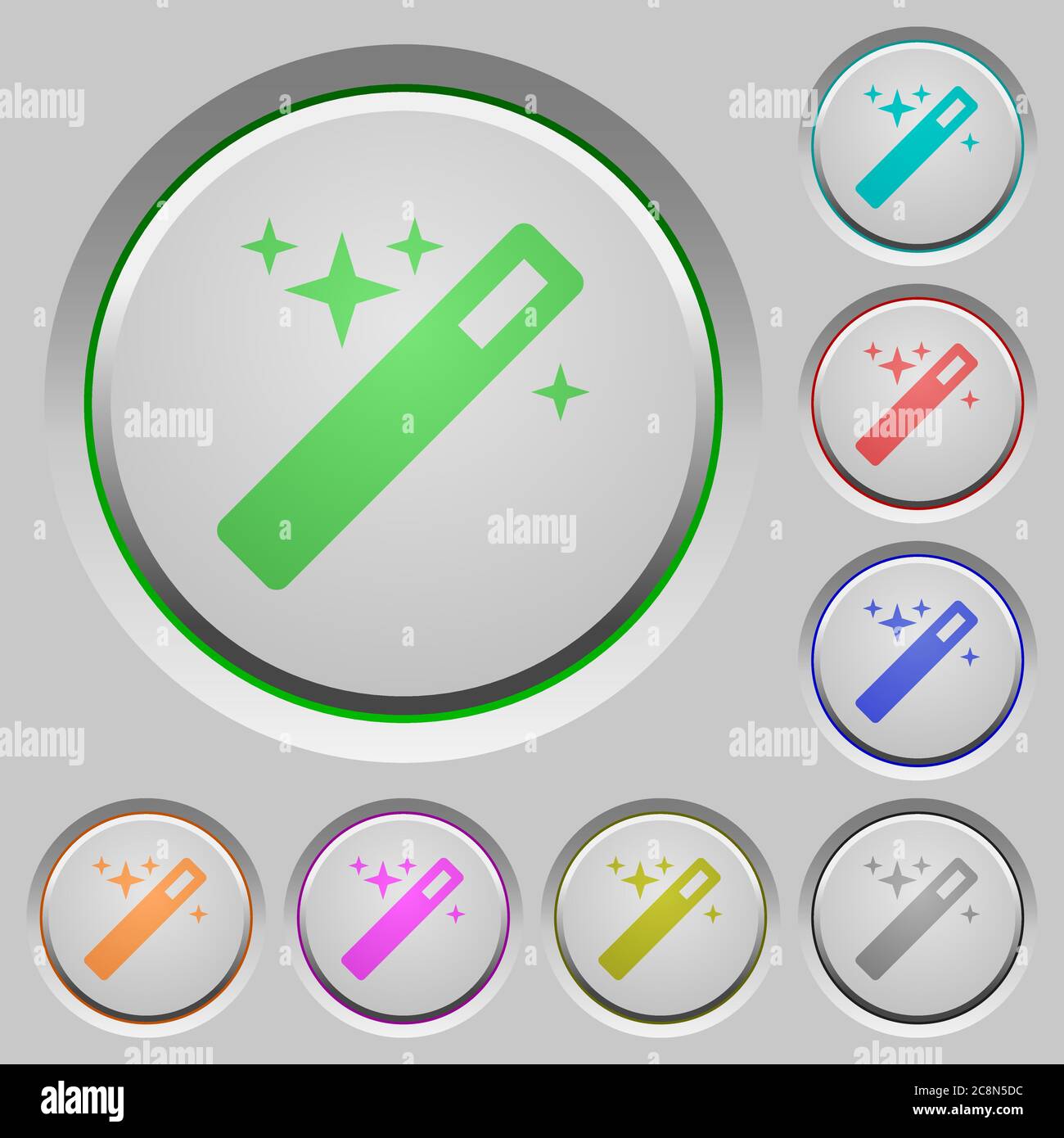 Magic wand icon green Stock Vector Images - Alamy