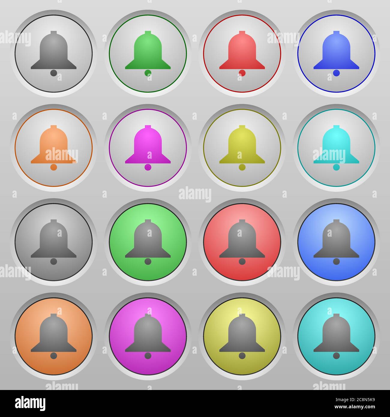 Set of bell plastic sunk spherical buttons Stock Vector Image & Art - Alamy