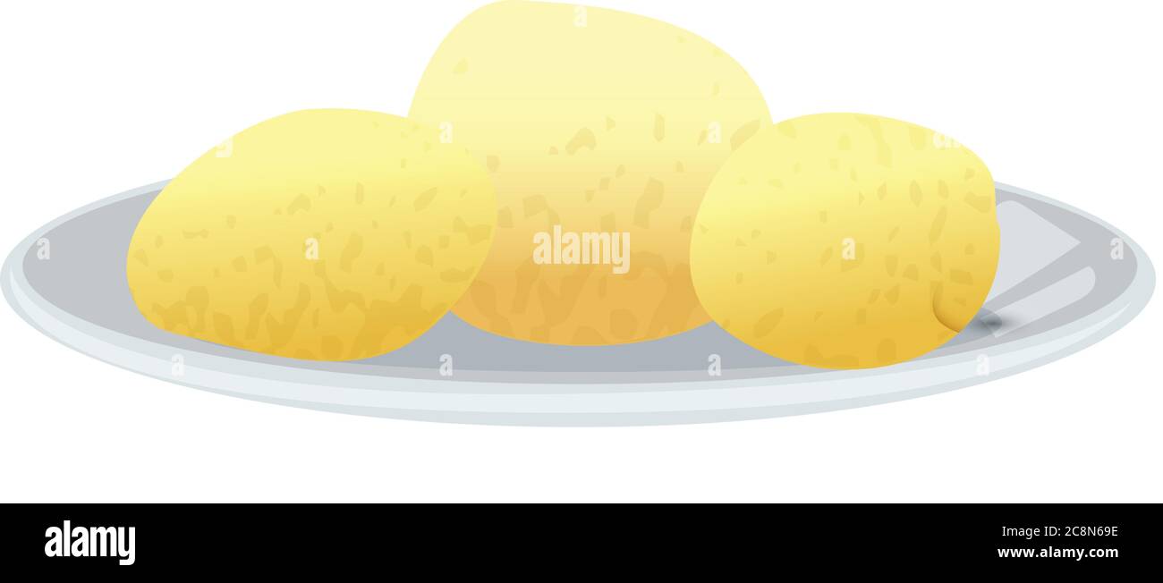 Boiled potatoes icon. Cartoon of boiled potatoes vector icon for web ...