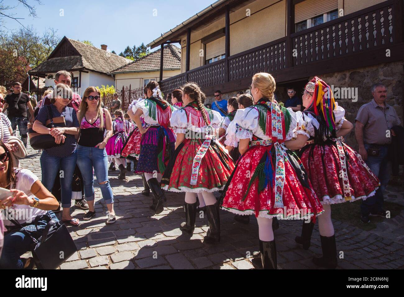 HOLLOKO, HUNGARY - April 12, 2019: Easter festival in the folklore ...