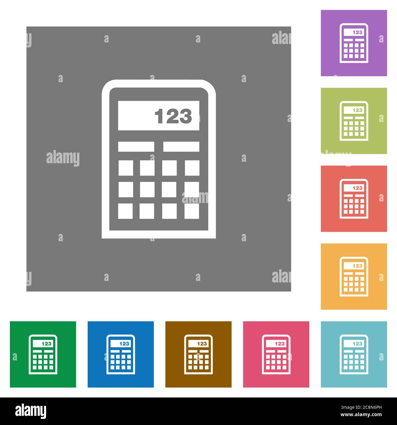Calculator icon green Stock Vector Images - Alamy