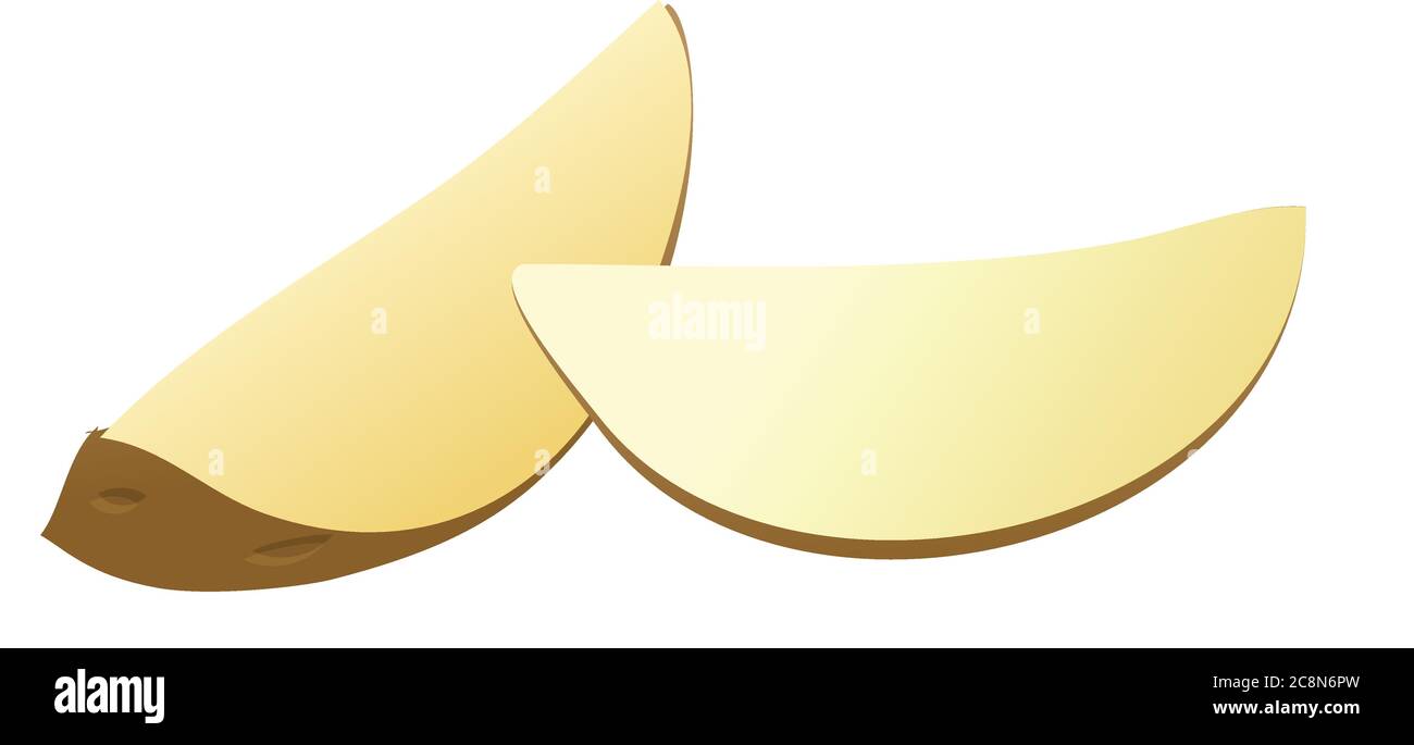 Cooking cutted potato icon. Cartoon of cooking cutted potato vector ...