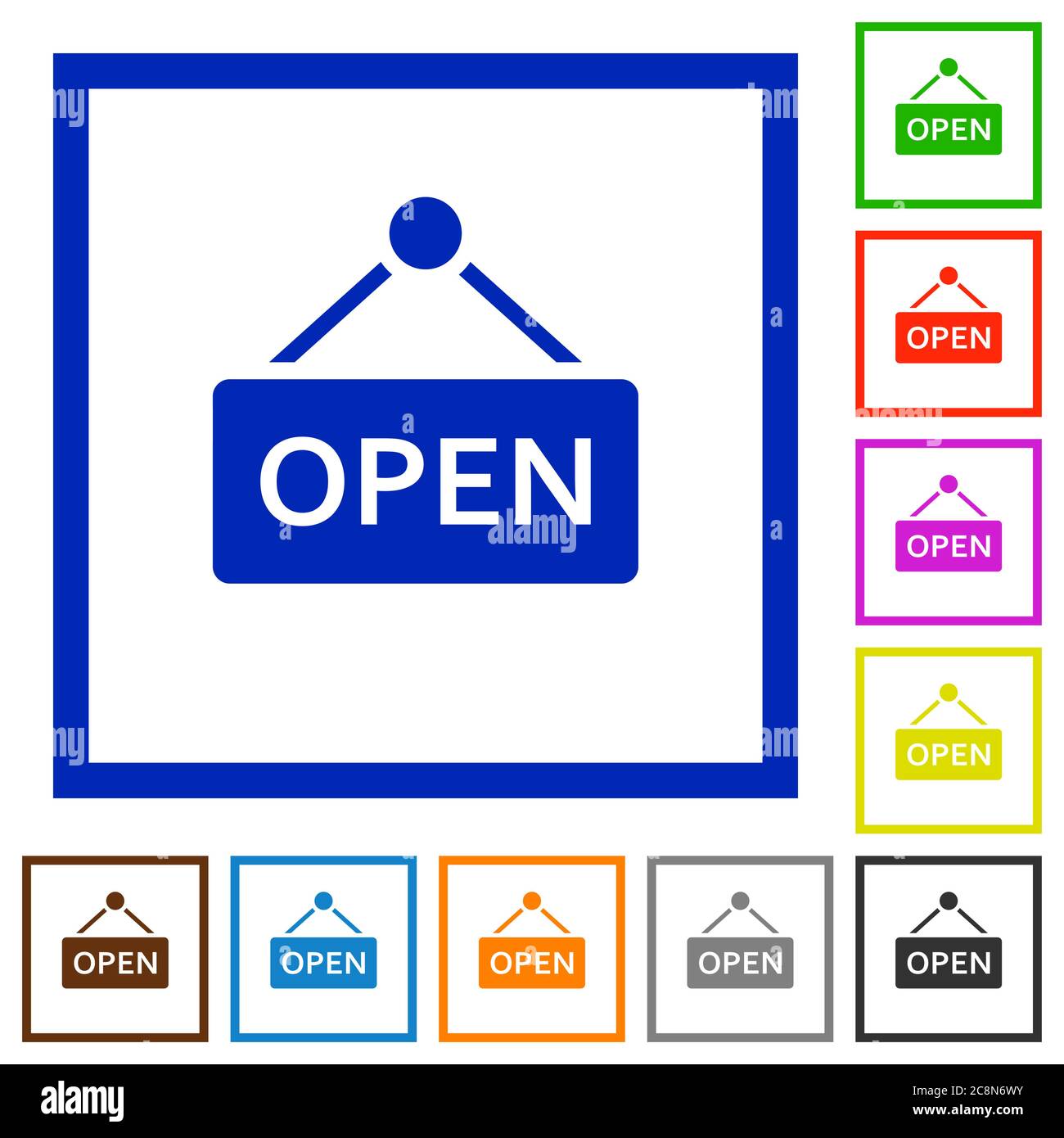 White background green outline rectangle Stock Vector Images - Alamy