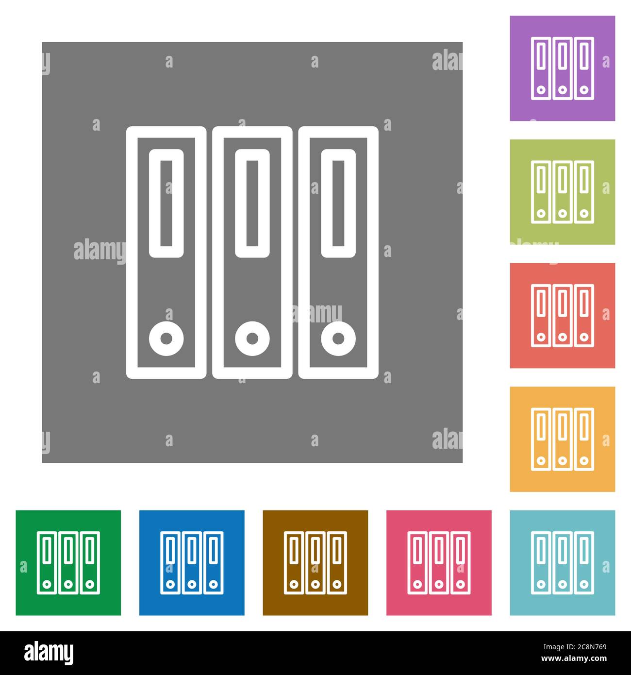 White binders flat icon Cut Out Stock Images & Pictures - Alamy