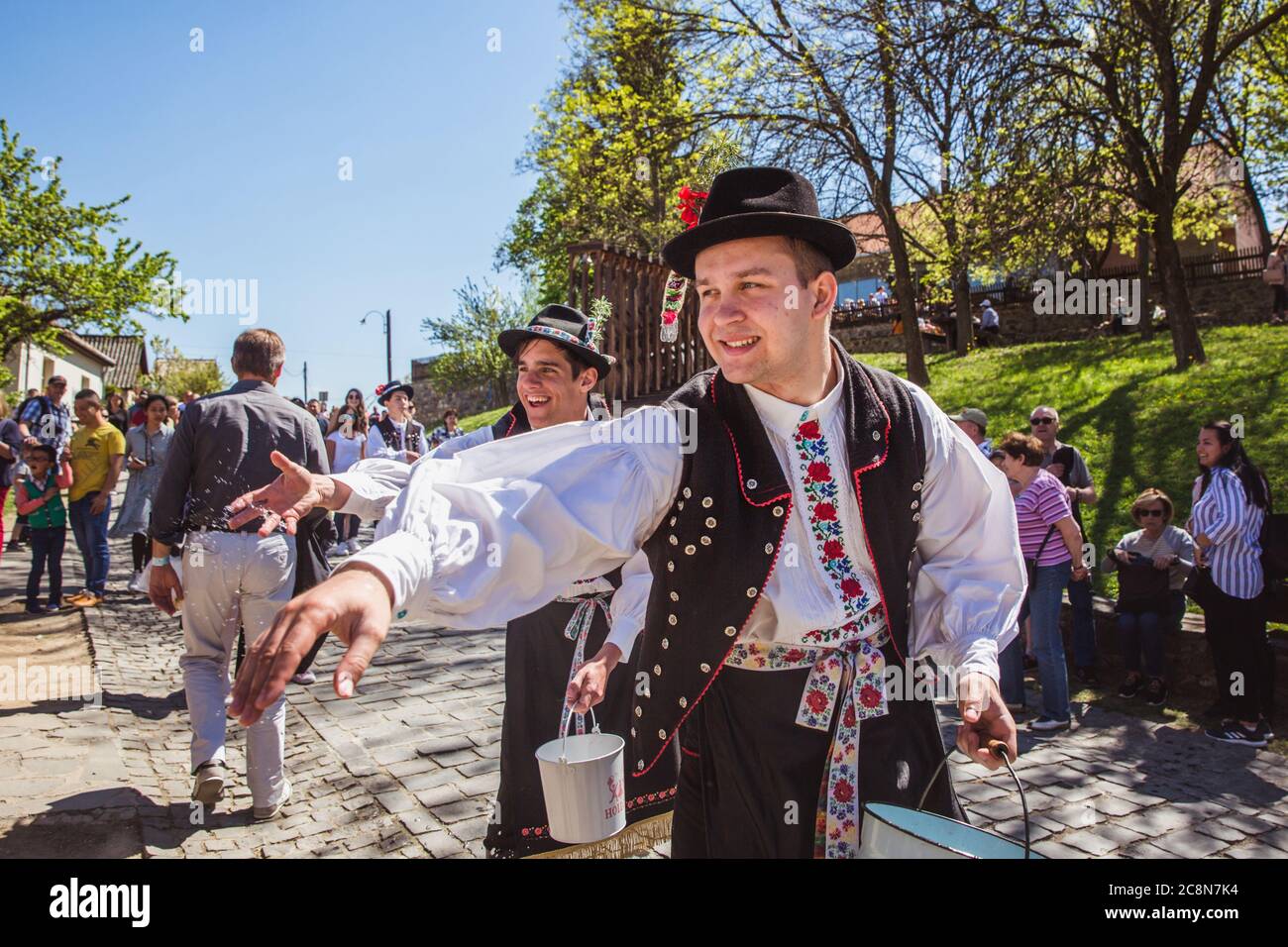 HOLLOKO, HUNGARY - April 12, 2019: Easter festival in the folklore ...