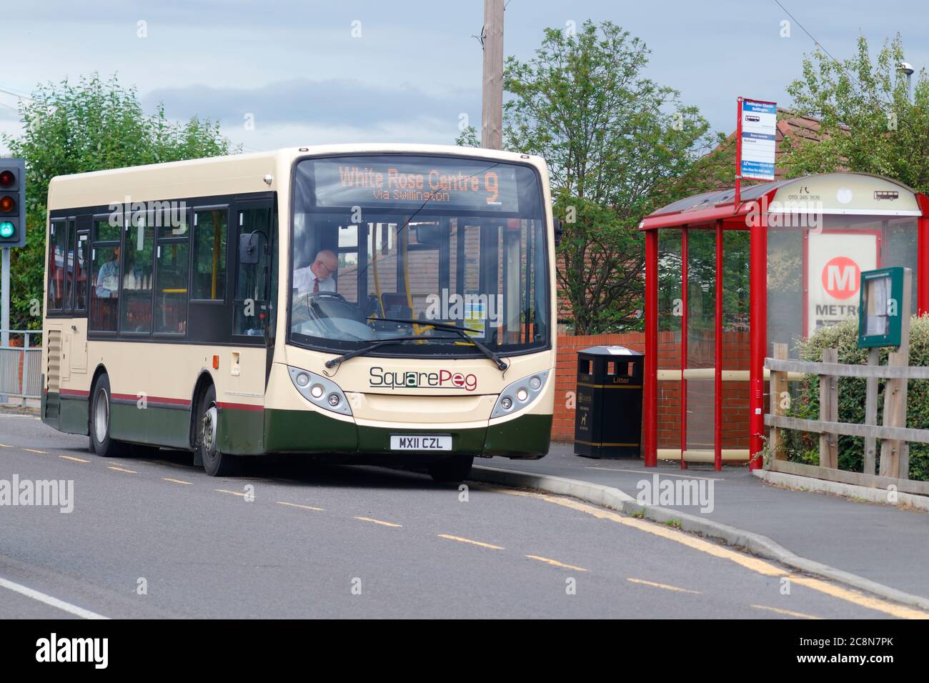 The number 9 bus that does a circular route in Leeds Stock Photo - Alamy