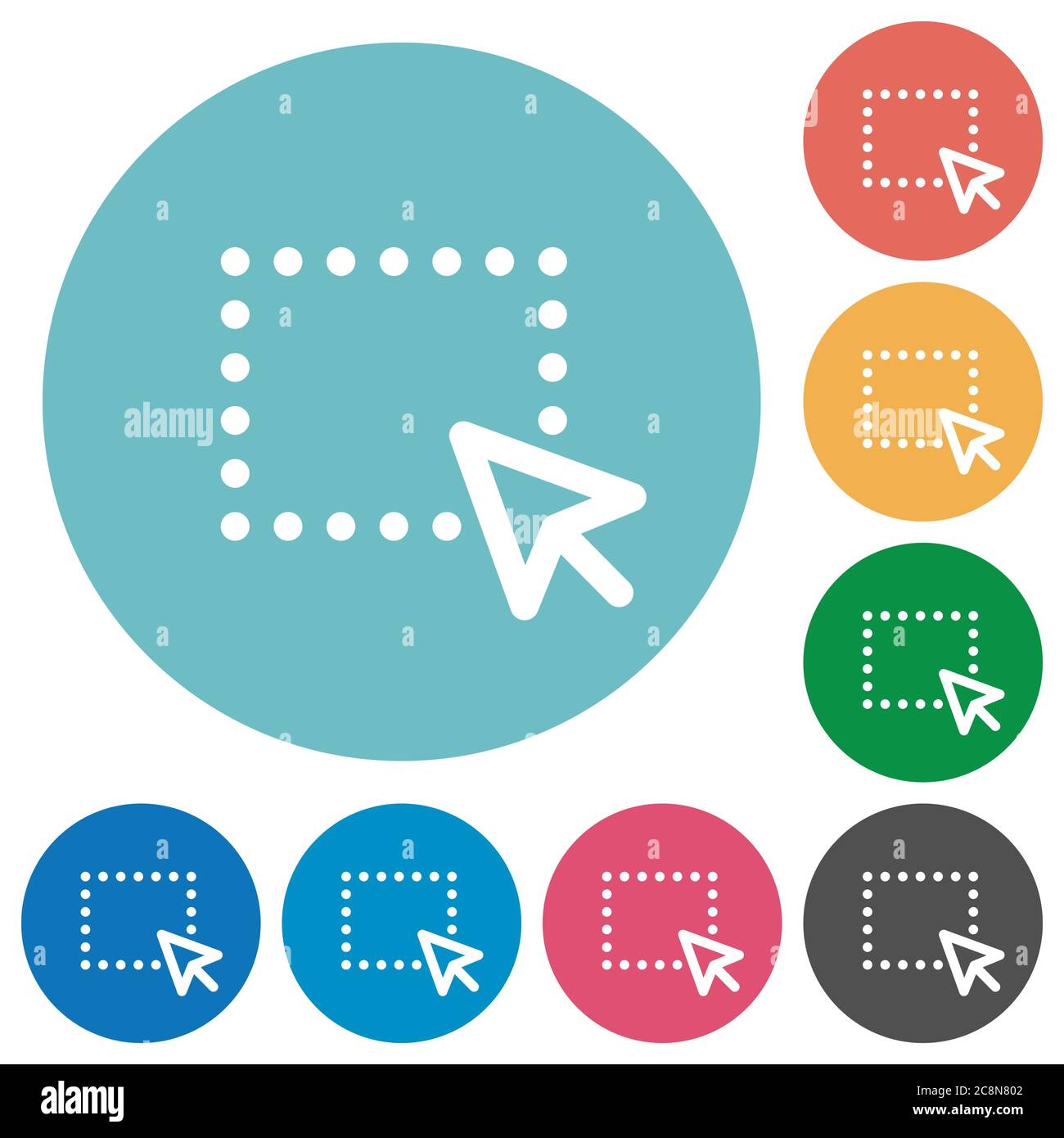 Flat drag icon set on round color background Stock Vector Image & Art ...