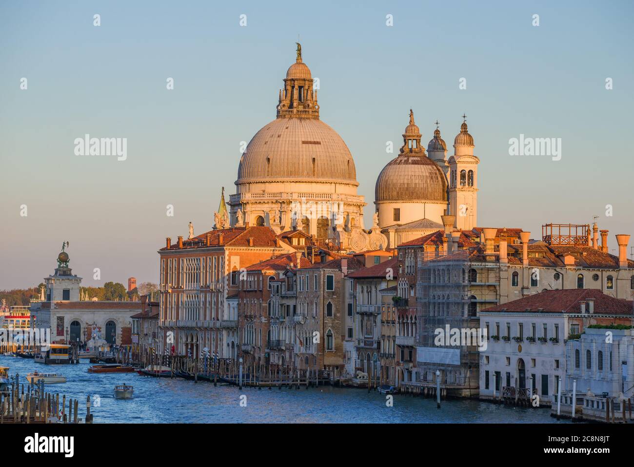 Classic view of Basilica di Santa Maria della Salute Cathedral dome in ...