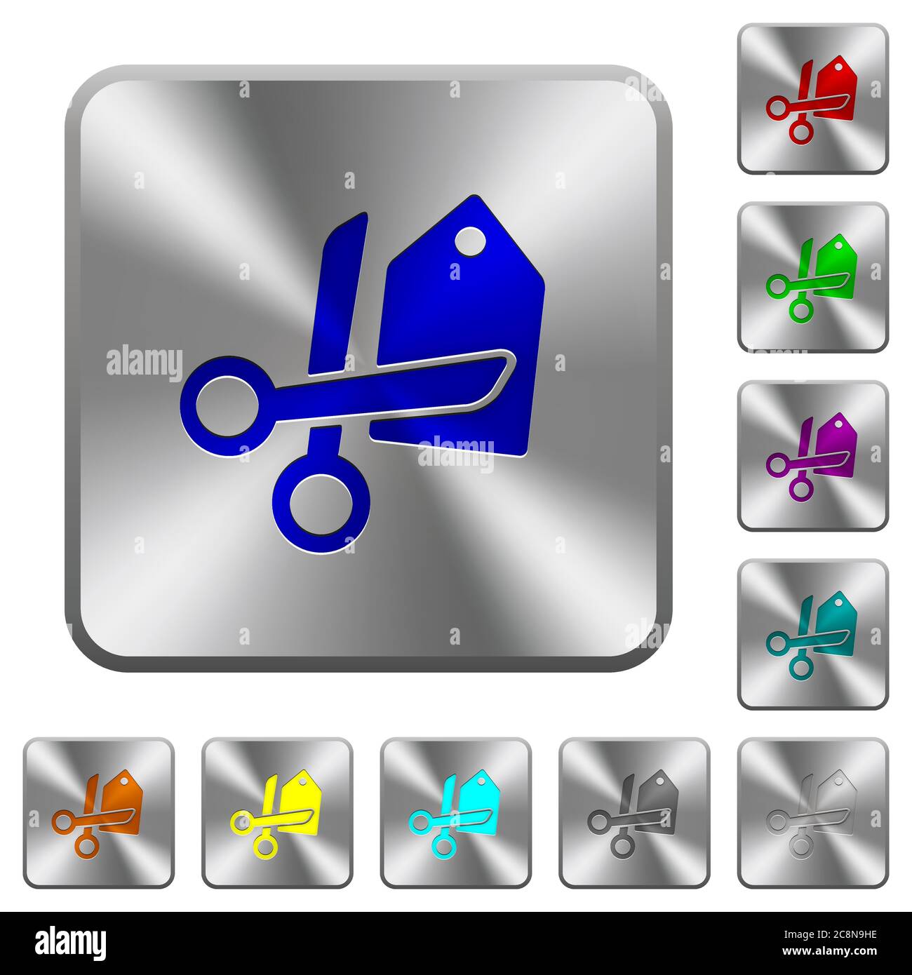 Cut steel buttons Stock Vector Images - Alamy