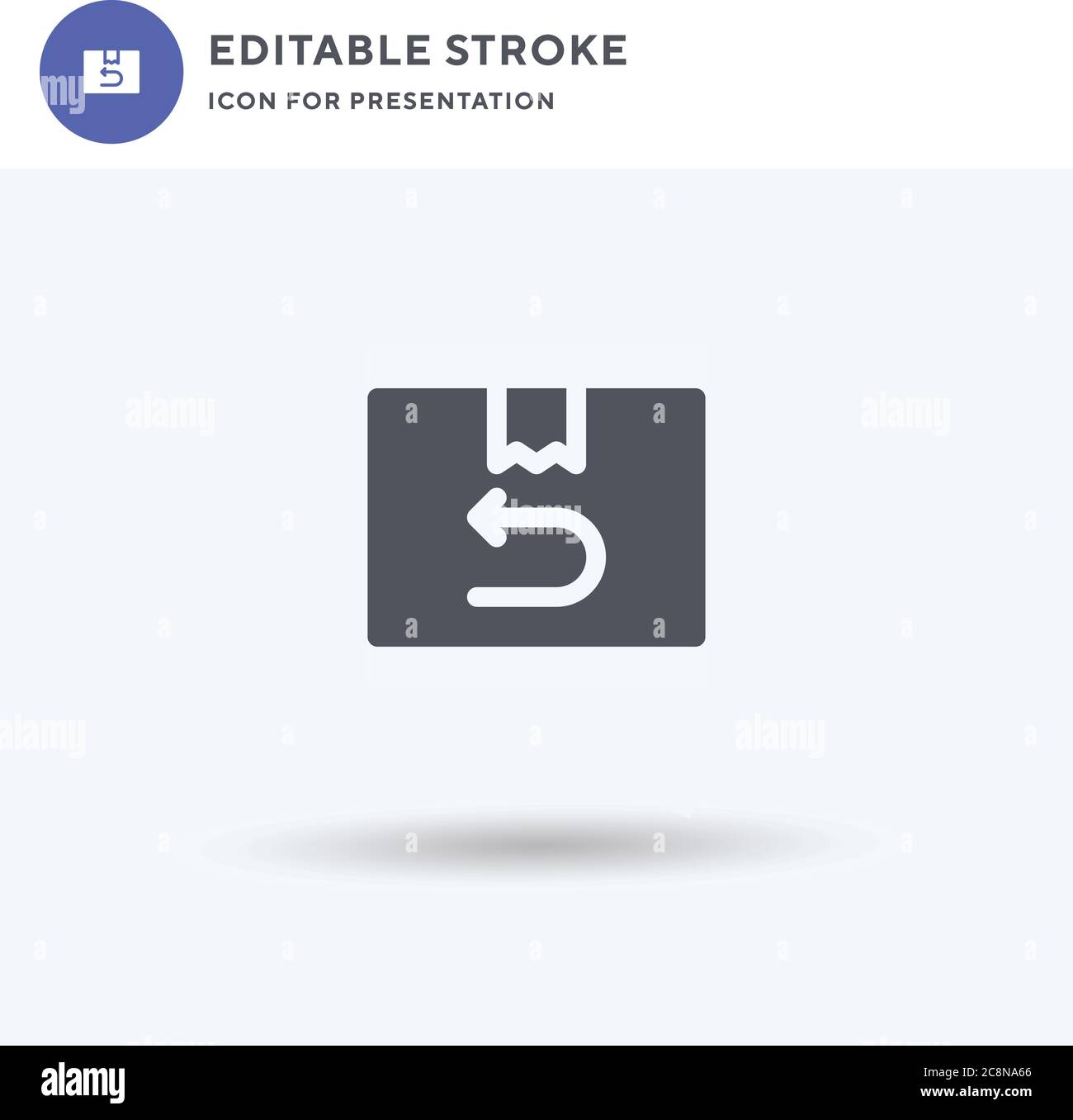 Return icon vector, filled flat sign, solid pictogram isolated on white ...