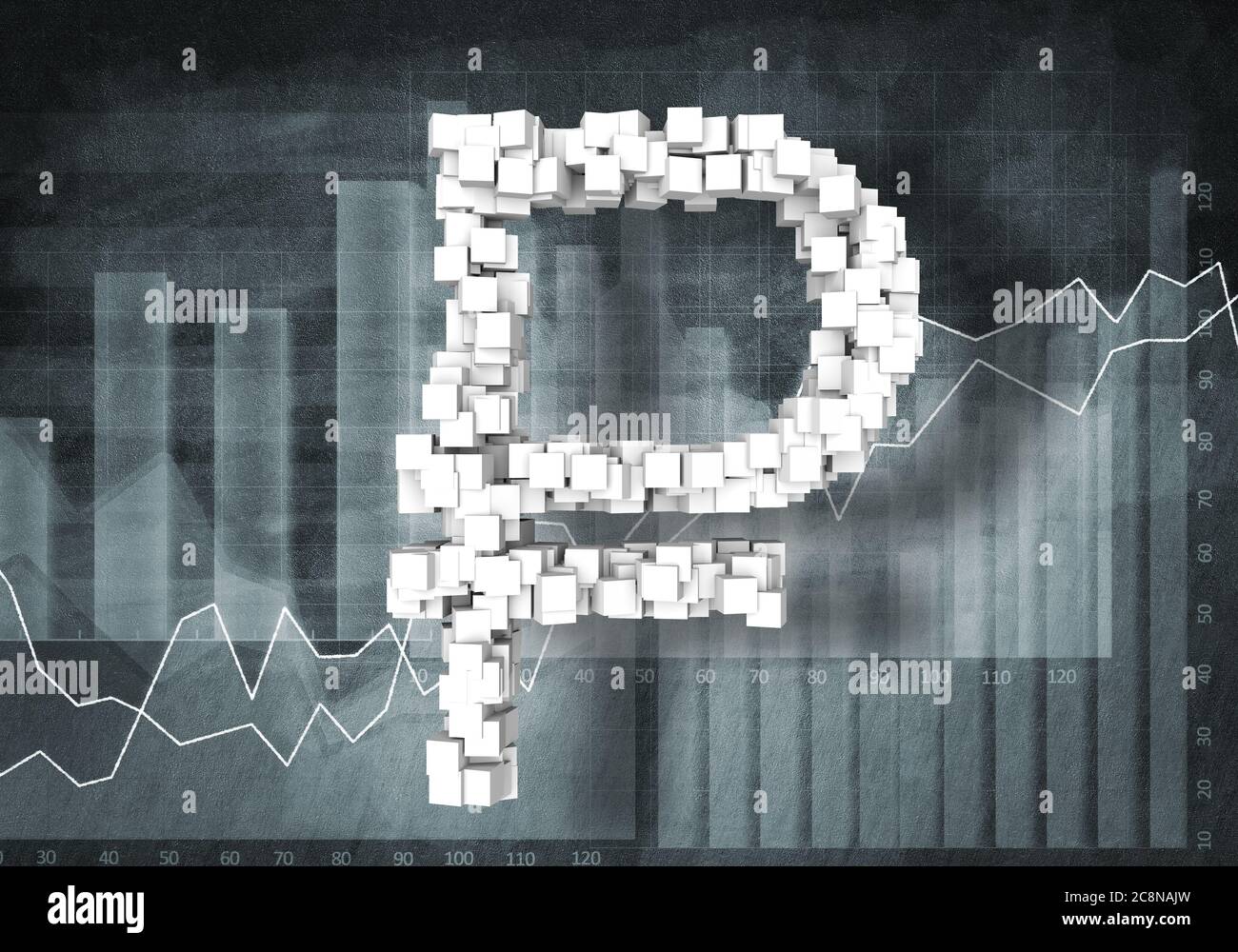 Rouble currency rate Stock Photo - Alamy