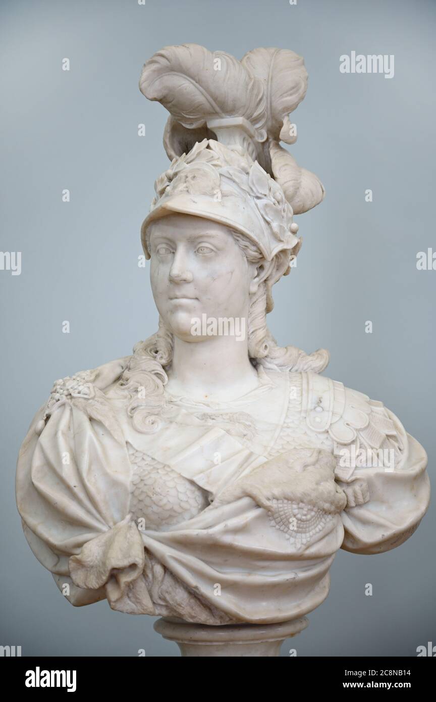 Empress Catherine II as Minerva, the bust by unknown sculptor, in the ...