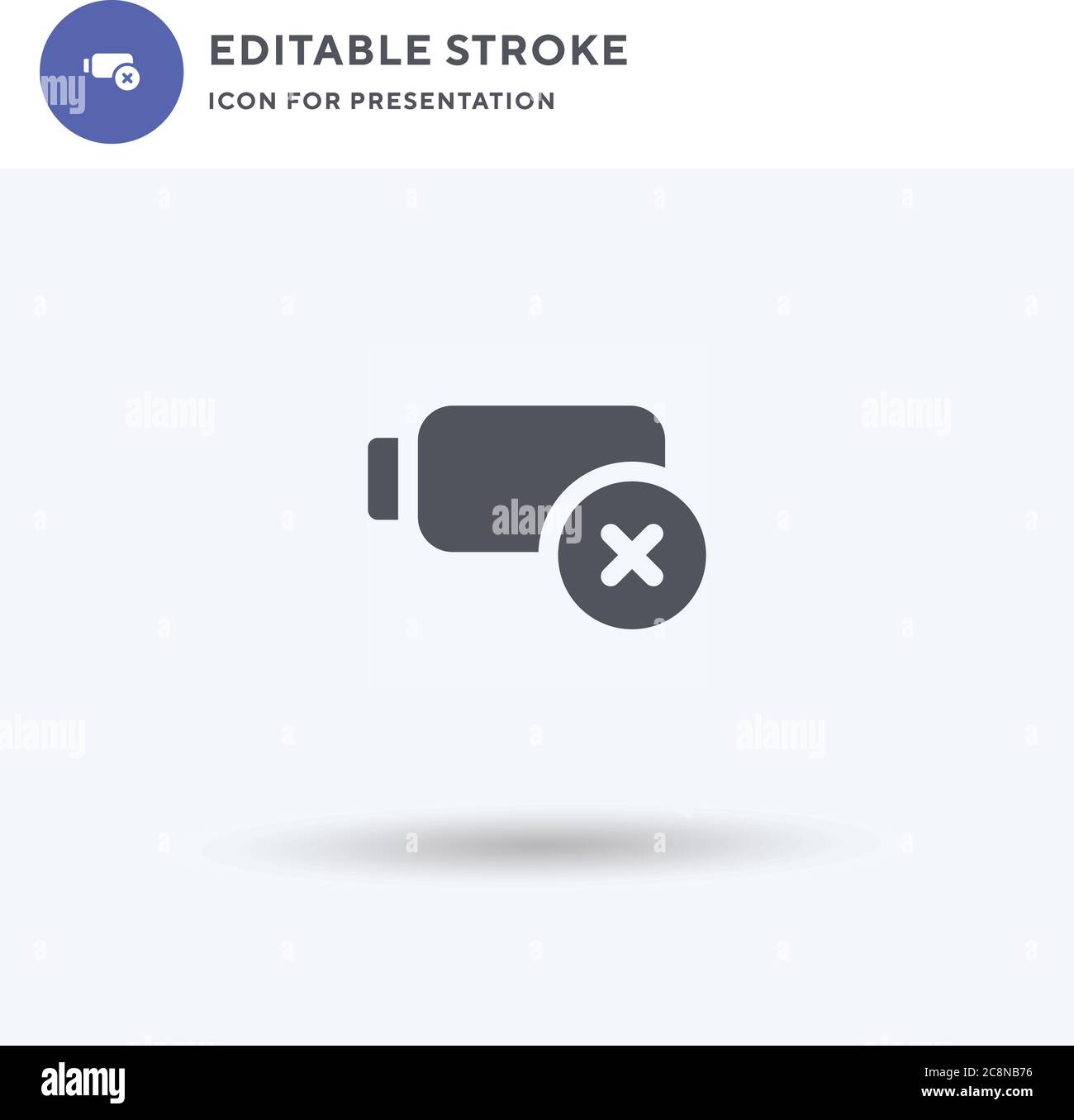 Empty icon vector, filled flat sign, solid pictogram isolated on white ...