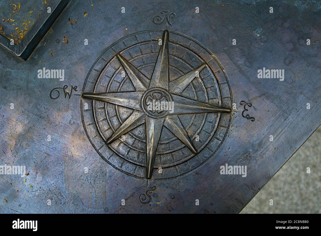 Cold metallic compass for navigation Stock Photo - Alamy