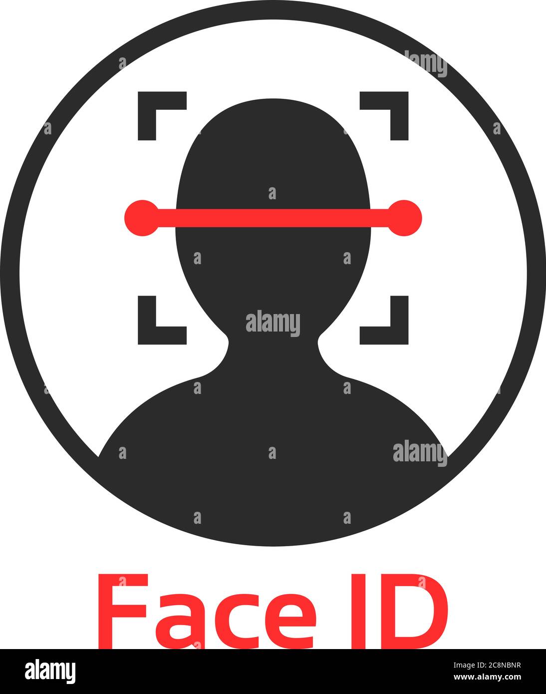 simple face id scanner icon Stock Vector Image & Art - Alamy