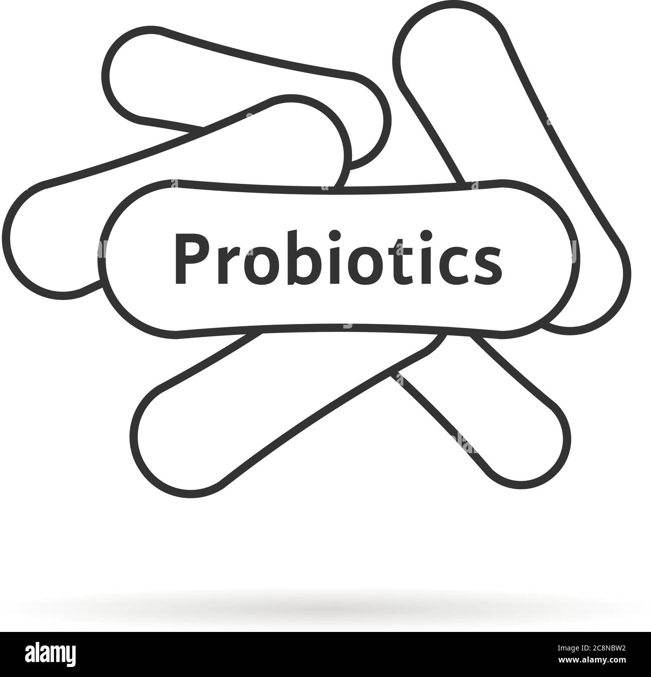 black thin line probiotics icon Stock Vector Image & Art - Alamy