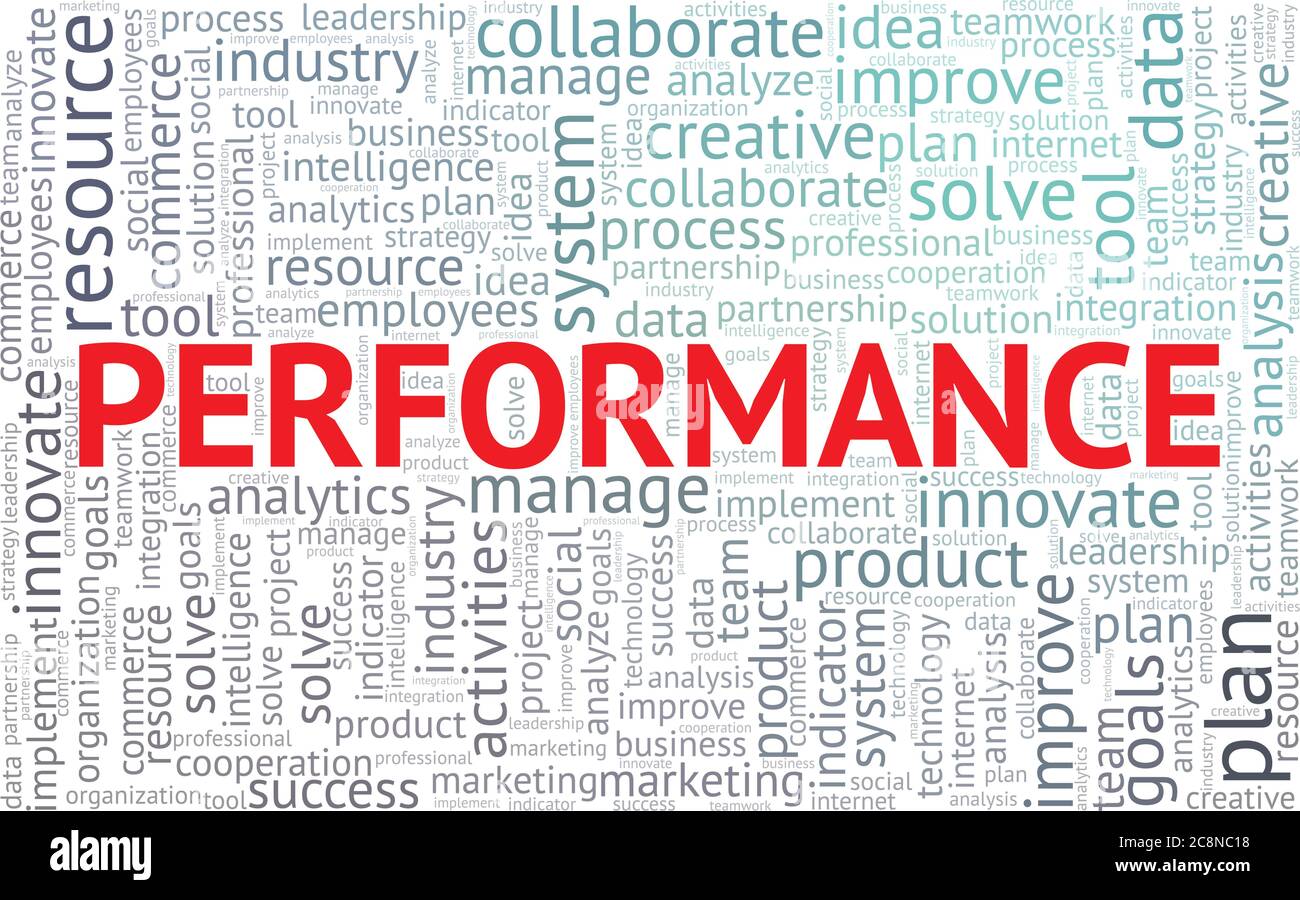 Performance word cloud isolated on a white background Stock Vector ...