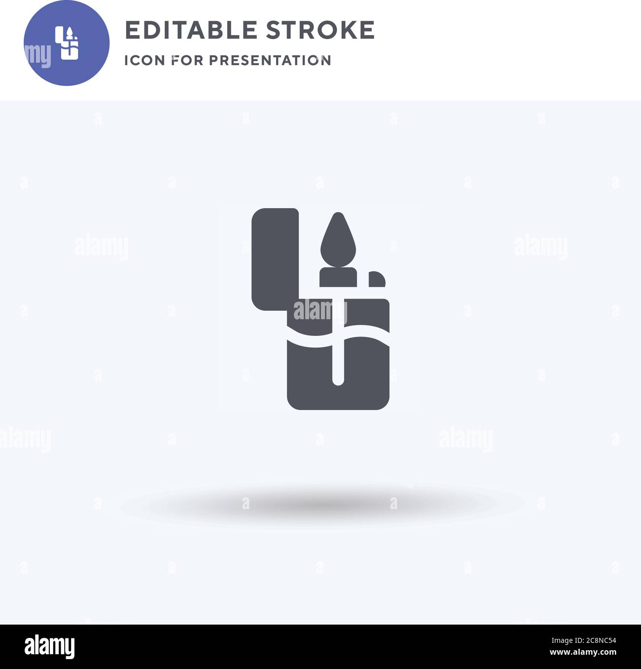 Lighter icon vector, filled flat sign, solid pictogram isolated on ...