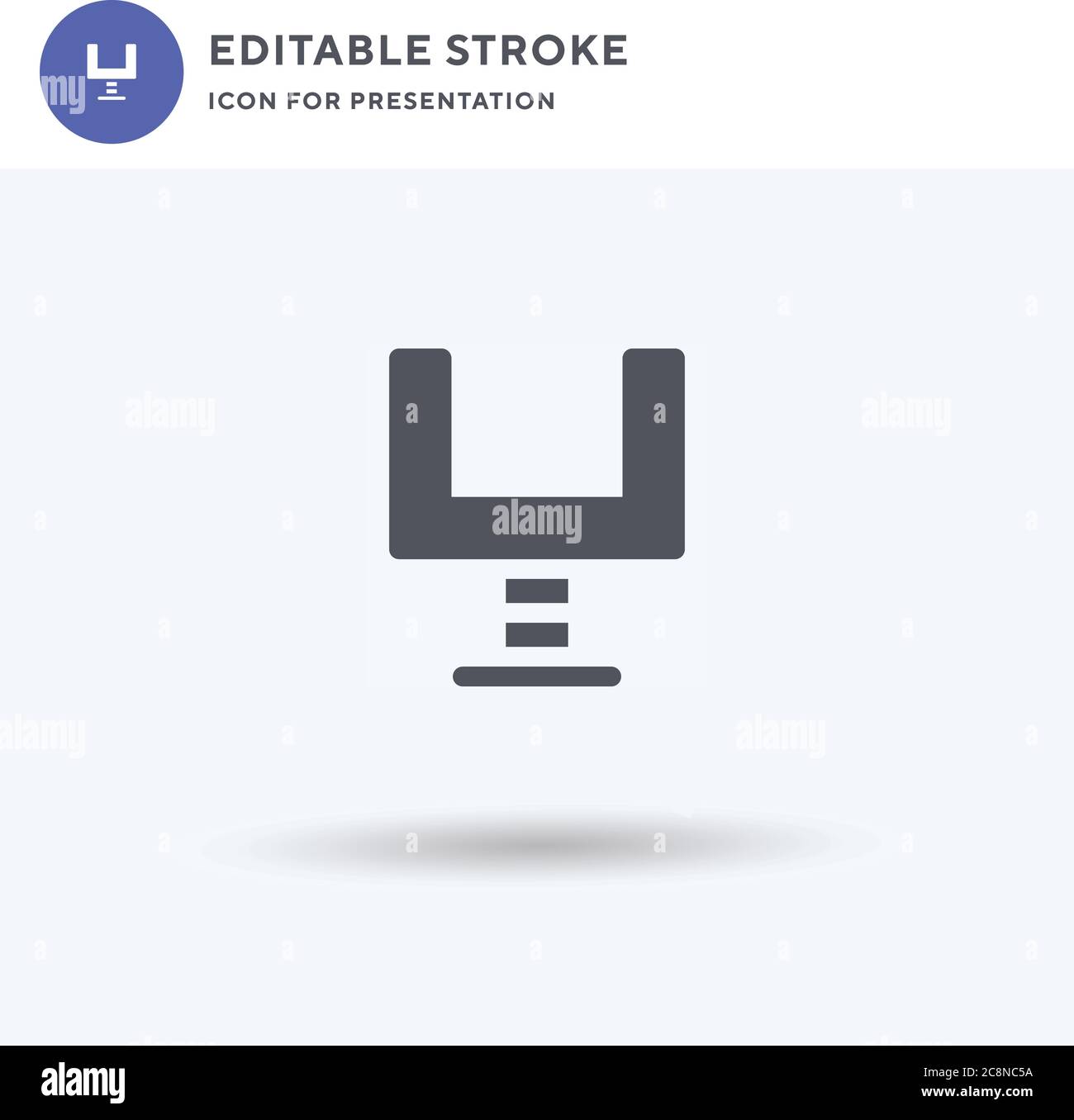 Goal Post icon vector, filled flat sign, solid pictogram isolated on ...