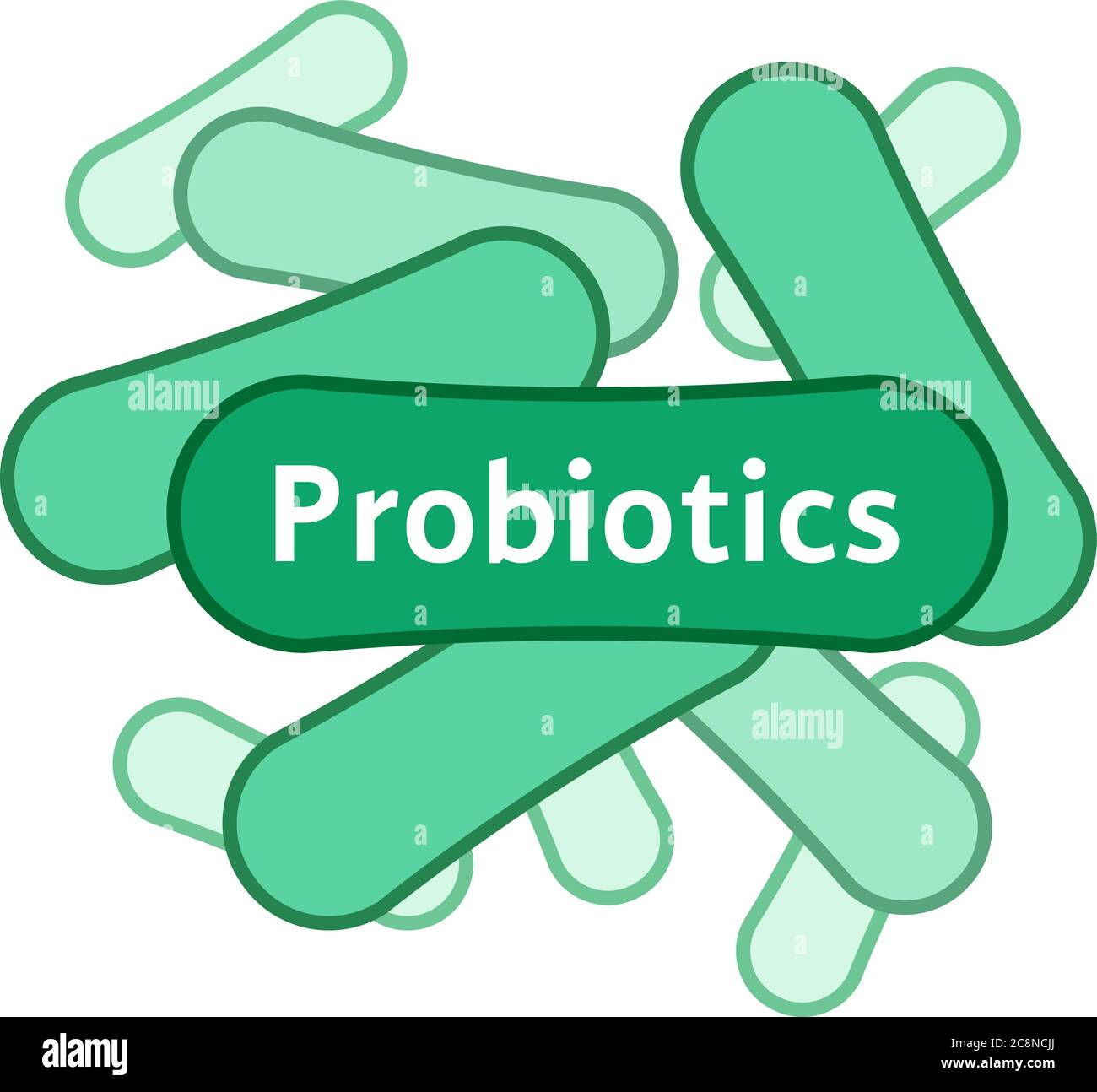 green linear probiotics or lactobacillus icon Stock Vector Image & Art ...