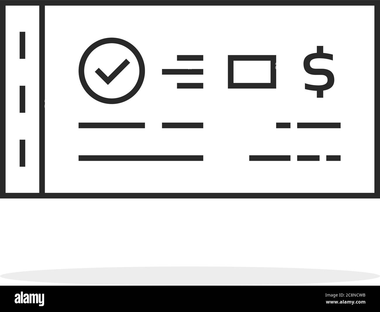 Blank cheque Black and White Stock Photos & Images - Alamy