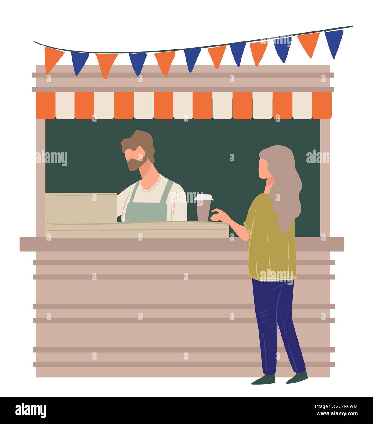 Ordering coffee counter Cut Out Stock Images & Pictures - Alamy