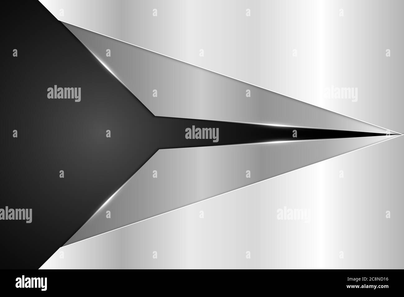 Metallic background.Gray and silver with dark space.Metal technology ...