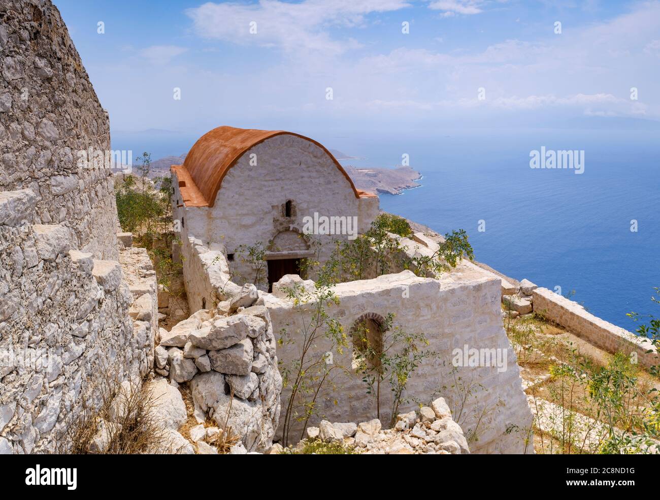 A church built inside the remains of the medieval crusader castle on ...