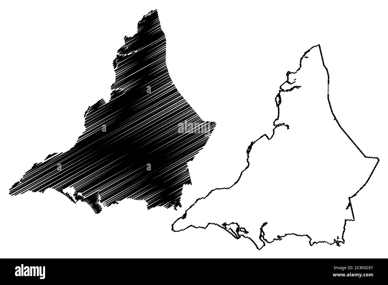 Karachi City (Islamic Republic of Pakistan, Sindh Province) map vector ...