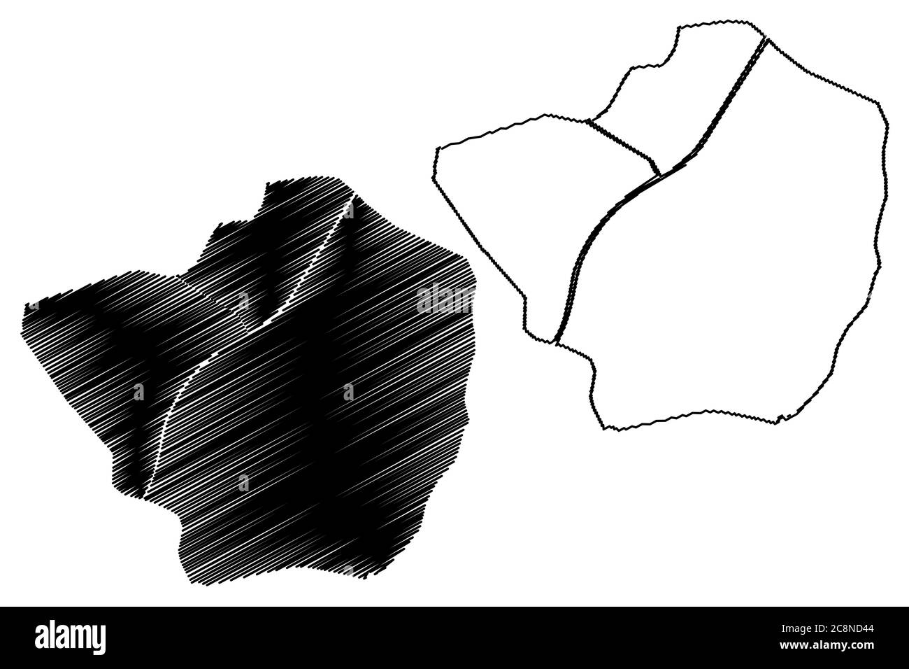 Sindh district map hi-res stock photography and images - Alamy