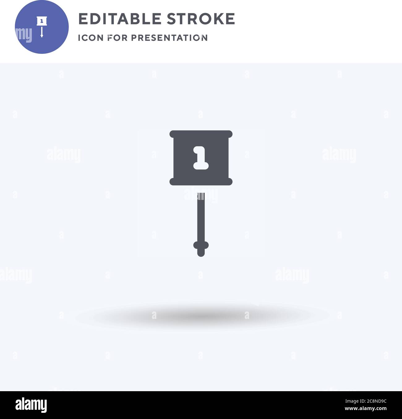 Down Indicator icon vector, filled flat sign, solid pictogram isolated ...