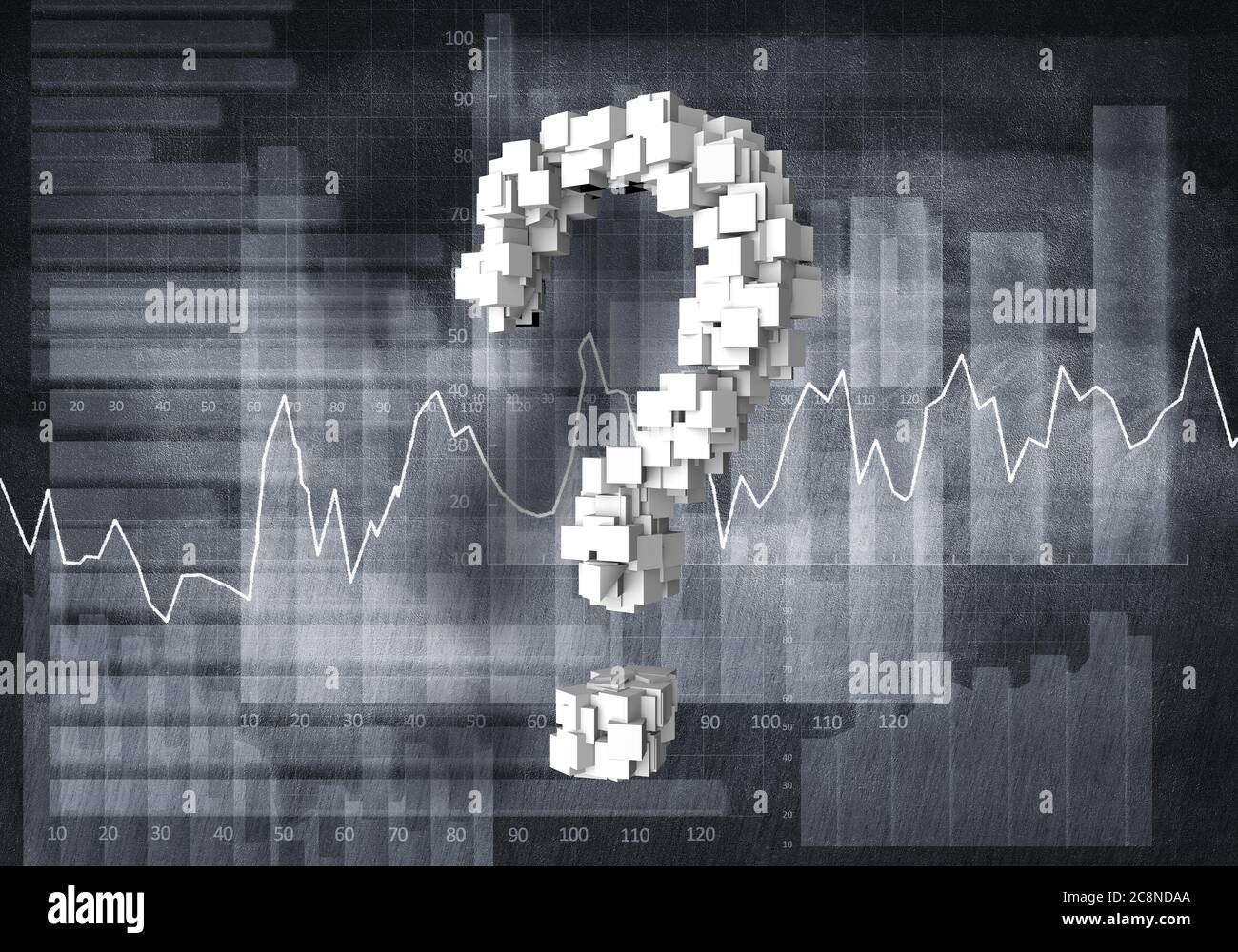 Question of financial growth, 3D rendering Stock Photo - Alamy