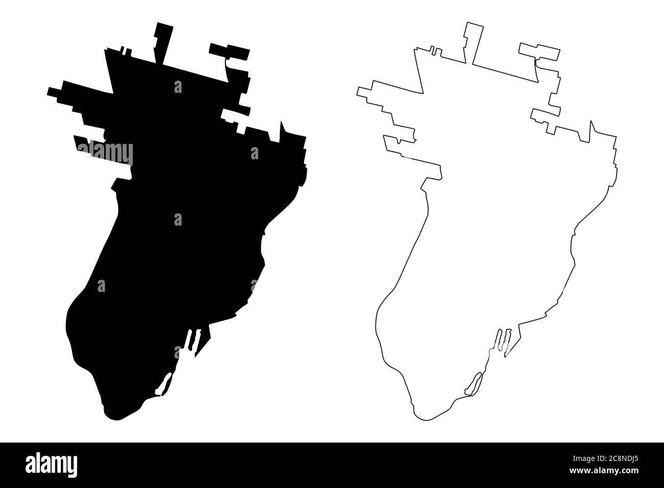 Santa Fe City (Argentine Republic, Santa Fe Province) map vector ...