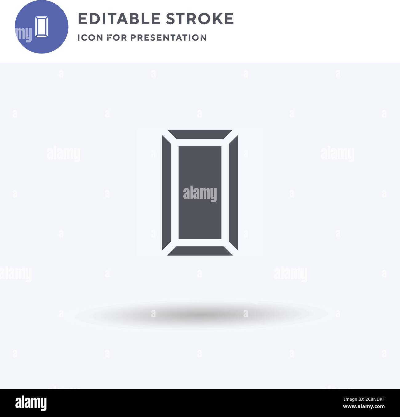 Gold Ingot icon vector, filled flat sign, solid pictogram isolated on ...