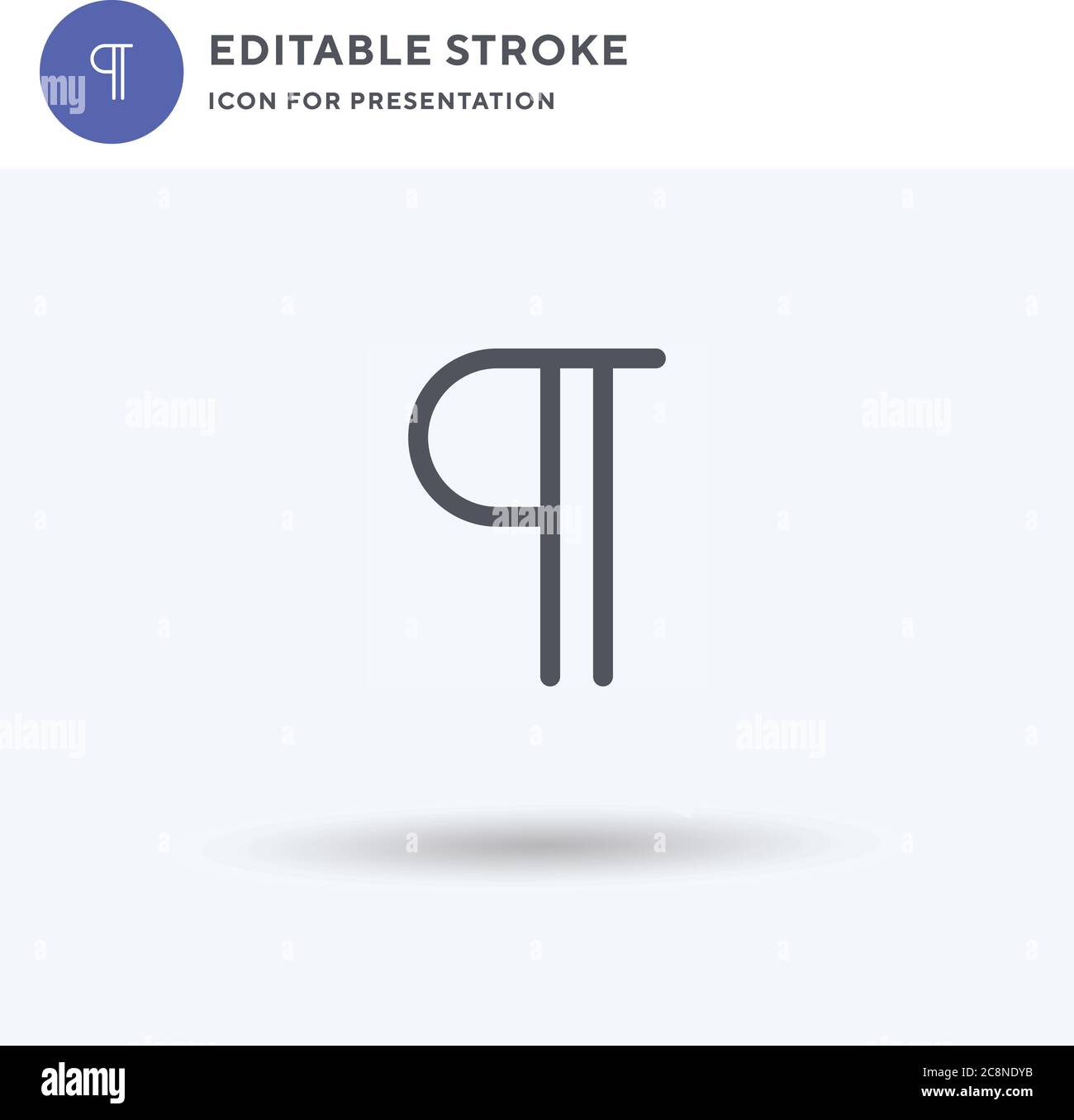 Paragraph icon vector, filled flat sign, solid pictogram isolated on ...