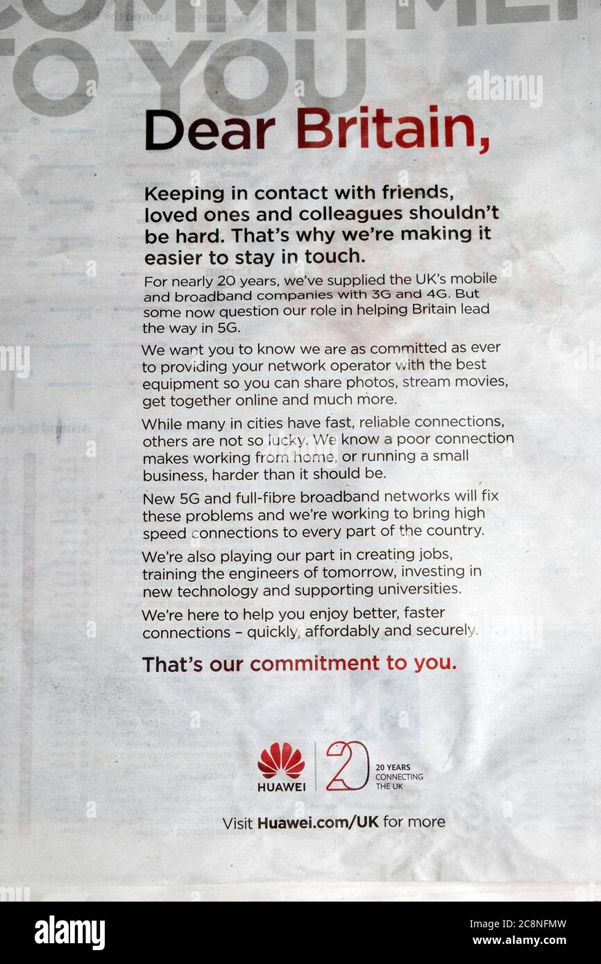 Huawei technology advert hi-res stock photography and images - Alamy