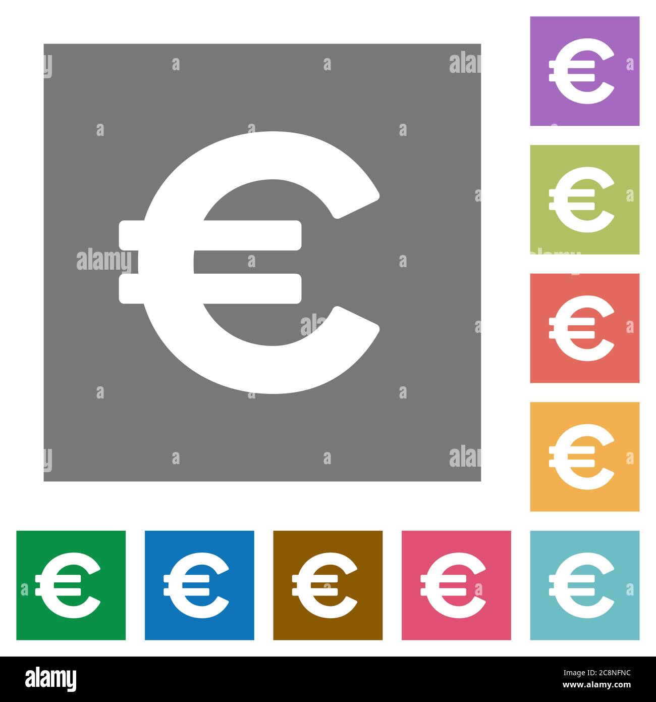 Euro earnings flat color Cut Out Stock Images & Pictures - Alamy