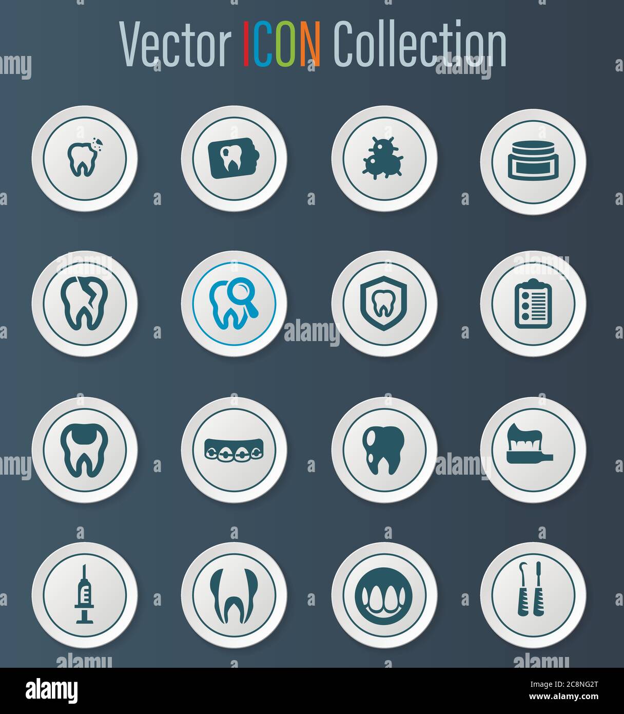 Dental icons set Stock Vector Image & Art - Alamy