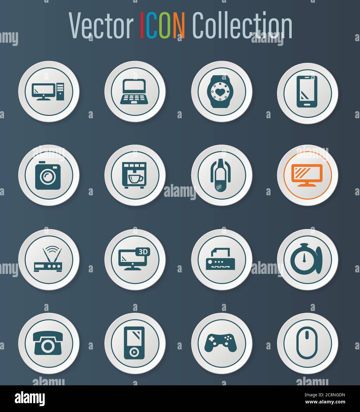 Devices icons set Stock Vector Image & Art - Alamy