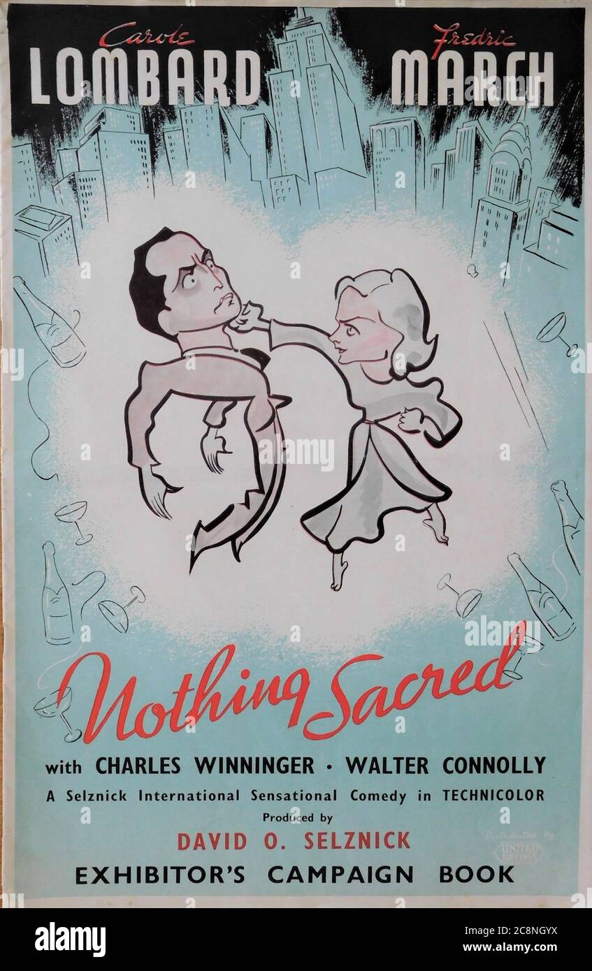 CAROLE LOMBARD and FREDRIC MARCH in NOTHING SACRED 1937 director ...